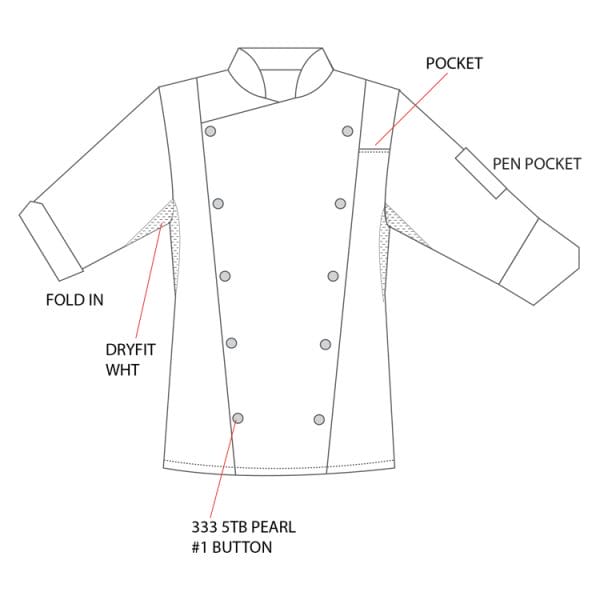 Plain Cook Jacket (RKURSU2) - RK Uniforms