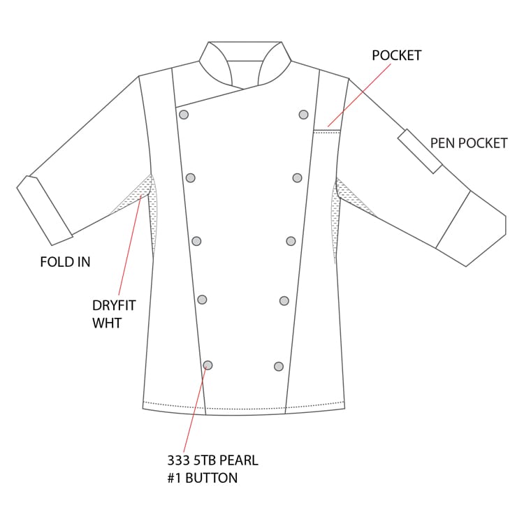 Plain Cook Jacket (RKURSU2) - RK Uniforms