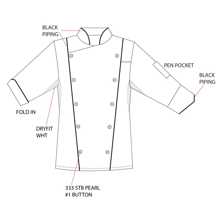 Sous Chef Jacket (RKURSU3) - RK Uniforms